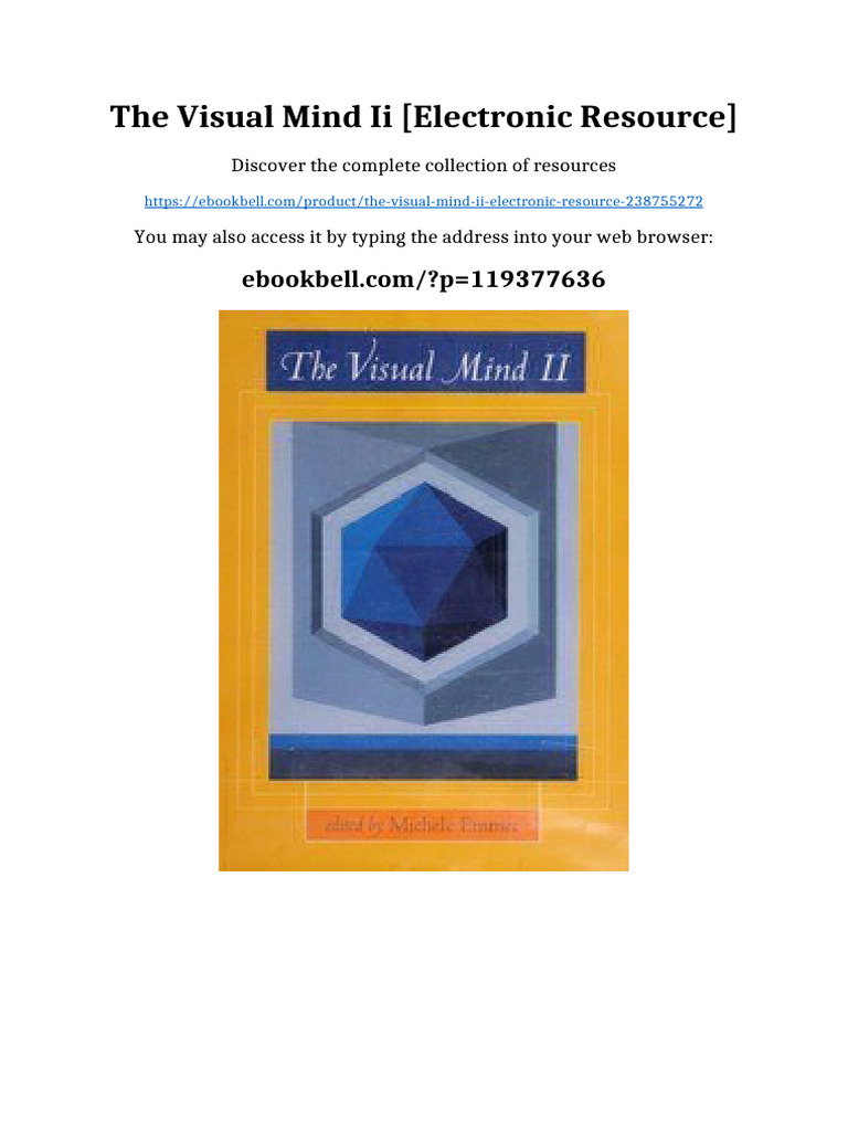 The Visual Mind II (Electronic Resource) Newest Edition 2025 | PDF ...