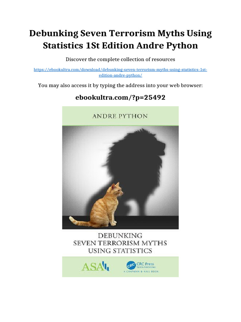 Debunking Seven Terrorism Myths Using Statistics 1st Edition Andre ...