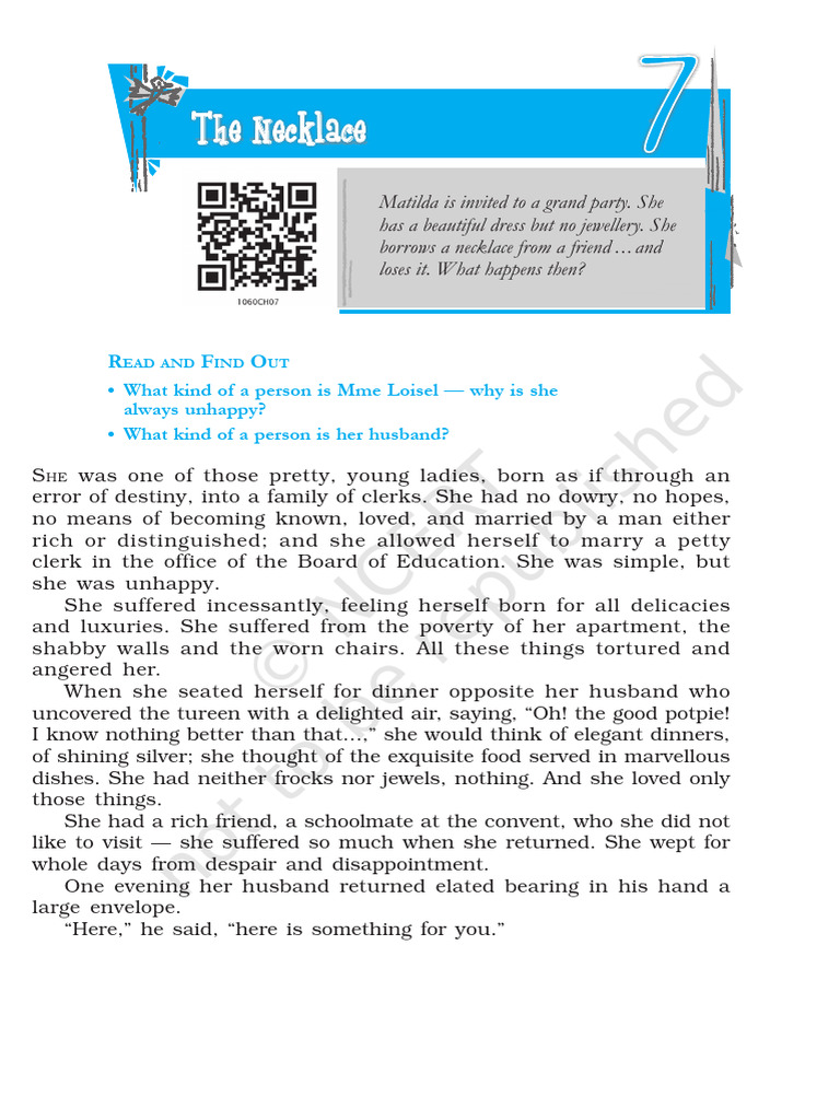 Chapter 7_ the Necklace | PDF