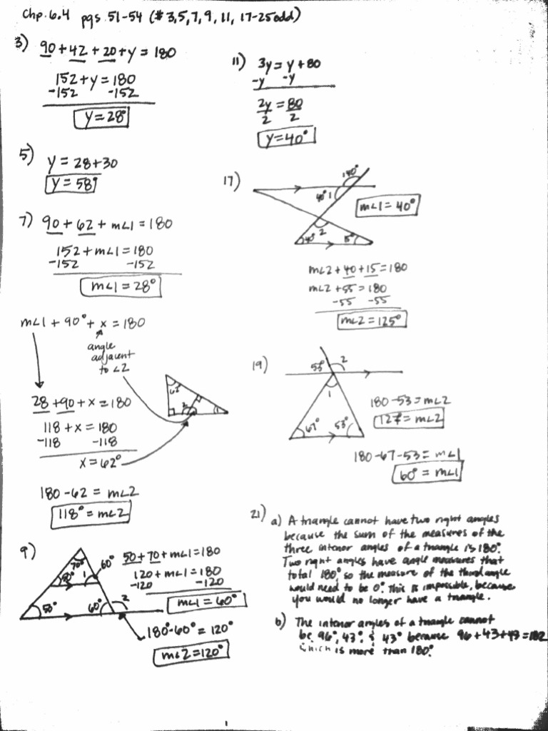 Chp. 6.4 Hw Answer Key | PDF