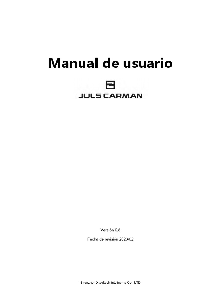Juls Carman Equipo de Diagnostico Manual de Usuario | PDF | Sistema de ...