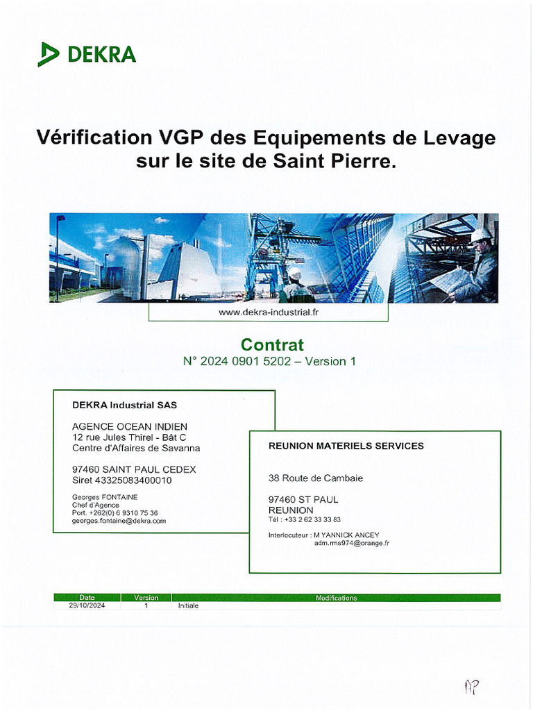 Contrat Dekra | PDF