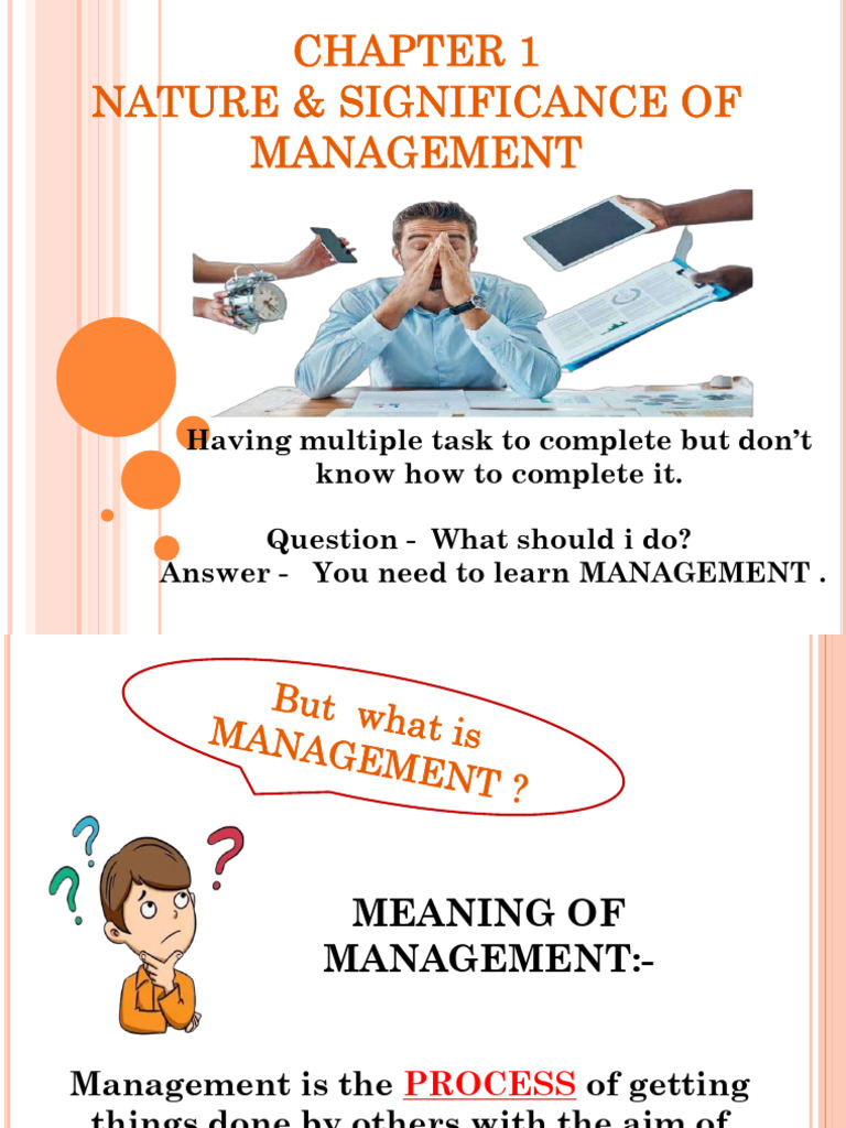 Chapter 1 Nature and Significance of Management (HD) | PDF | Science ...