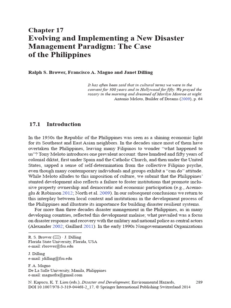 Evolving and Implementing A New Disaster | PDF | Monsoon