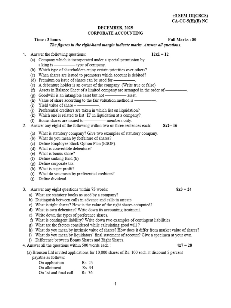 CA Cc 5(h) Back Cbcs | PDF | Equity (Finance) | Liquidation