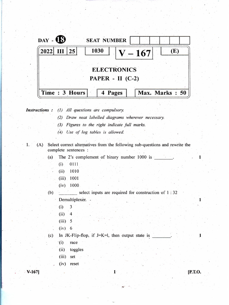 Electronics Paper - 2 C-2 | PDF