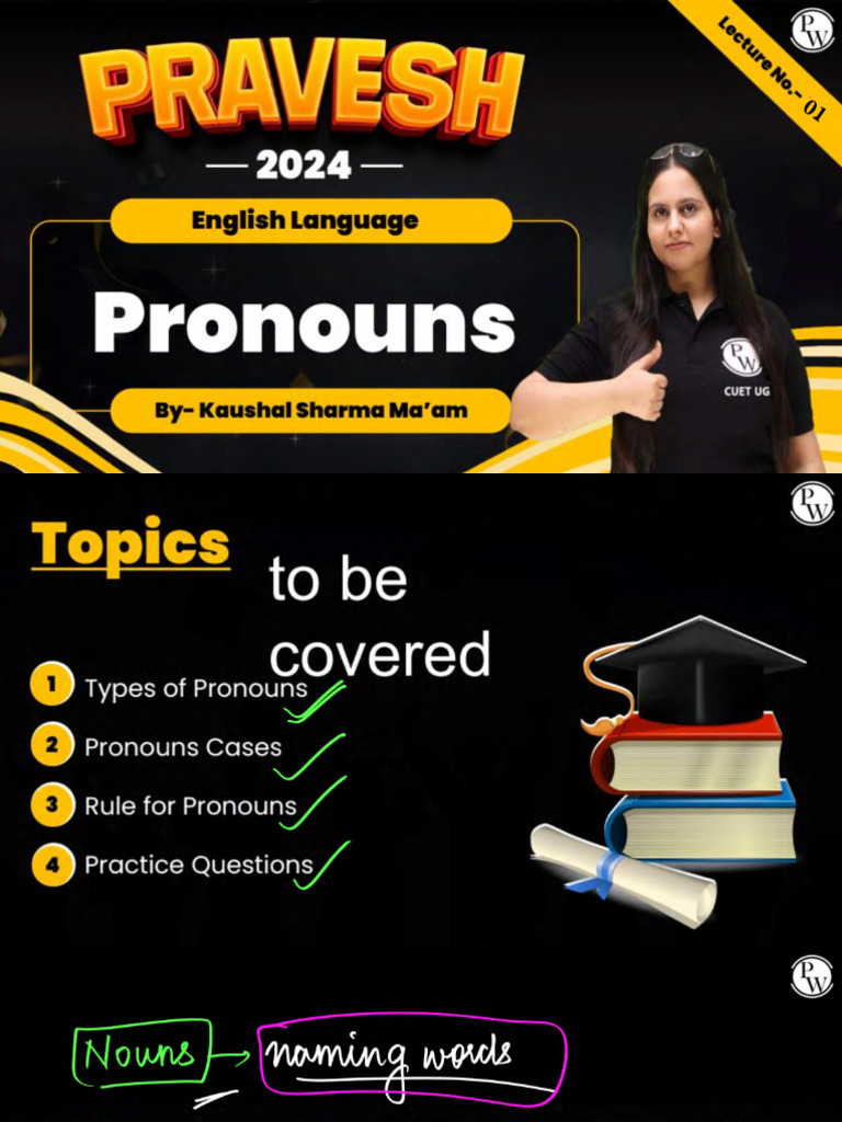 Pronouns 01 - ClassNotes | PDF