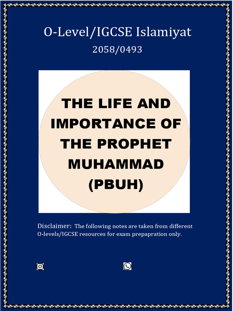 02 Life and Importance of Prophet PBUH - Updated | PDF | Muhammad ...