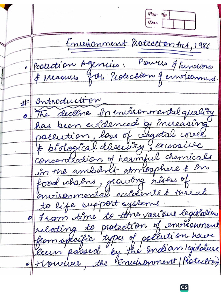 Environment Protection Act, 1986 | PDF