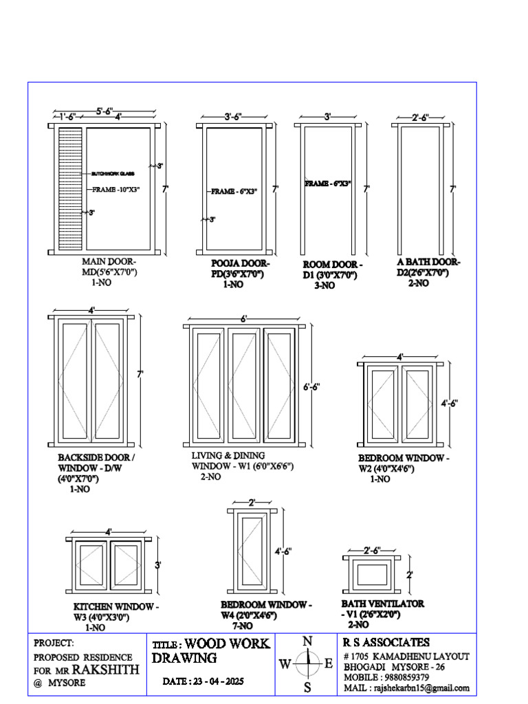 Rakshith Wood Work Drawing | PDF