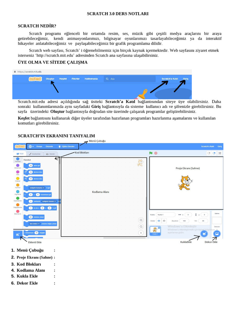 Scratch 3 Ders Notu | PDF