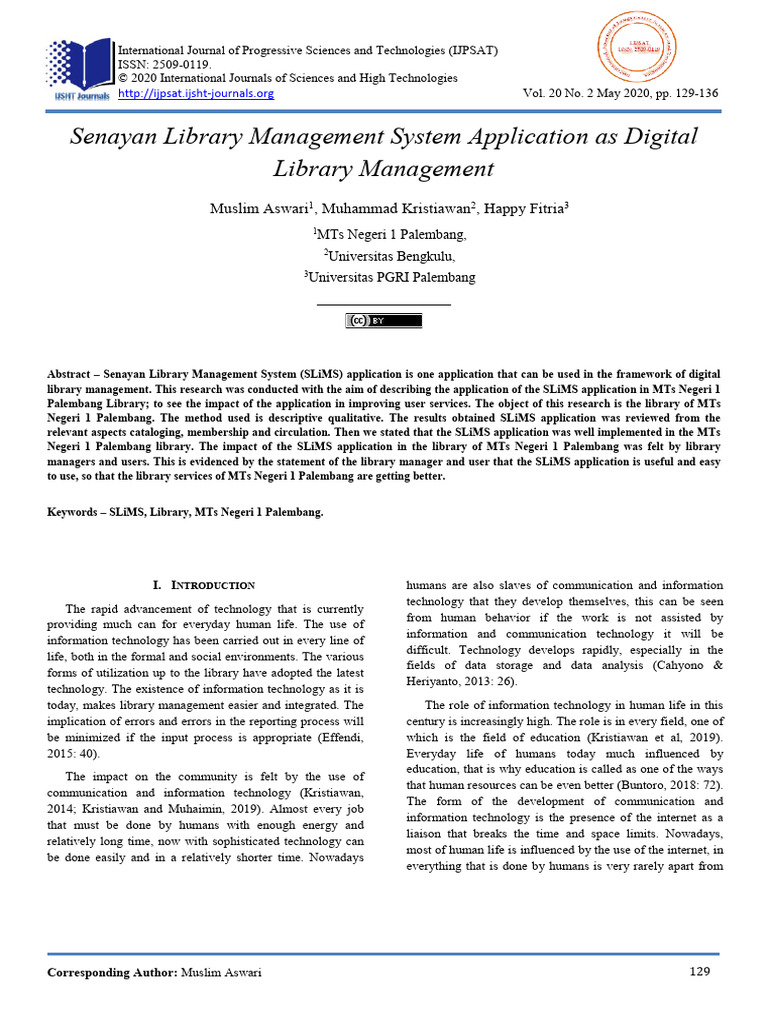 Senayan Library Management System Application as Digital 36i644ilqt ...
