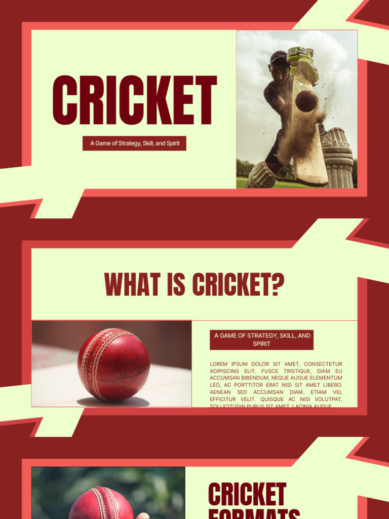 Red and Green Simple Modern Cricket Presentation - 20260203 - 114225 ...