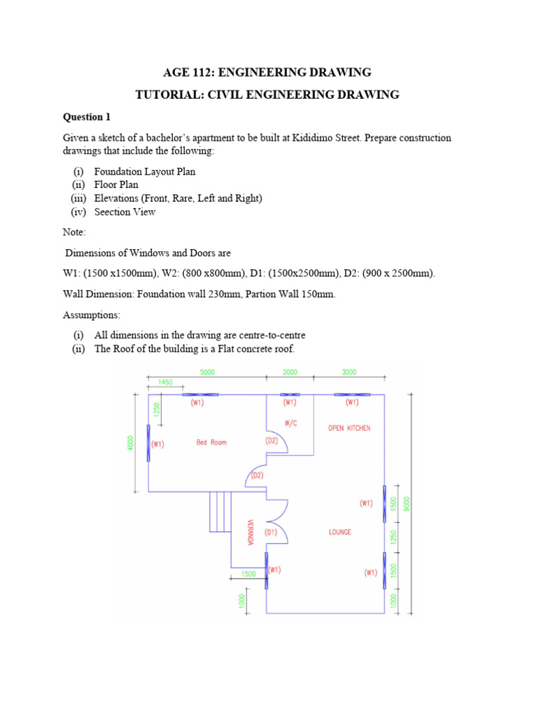 Tutorial Civil Engineering Drawing | PDF