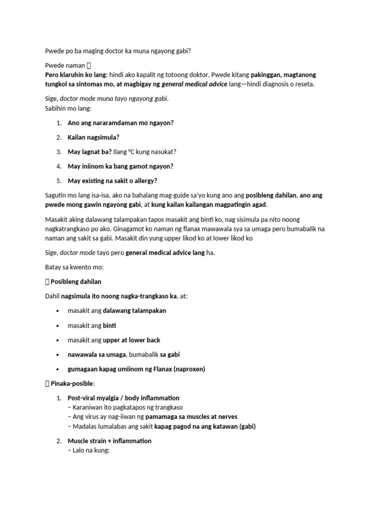Doctor Mode | PDF