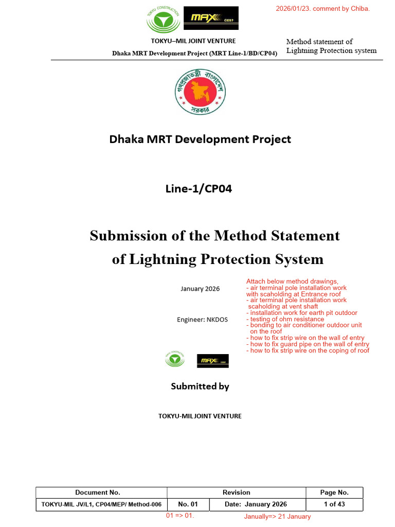 Chiba 20260120 Max Lightining Protection Method | PDF | Occupational ...