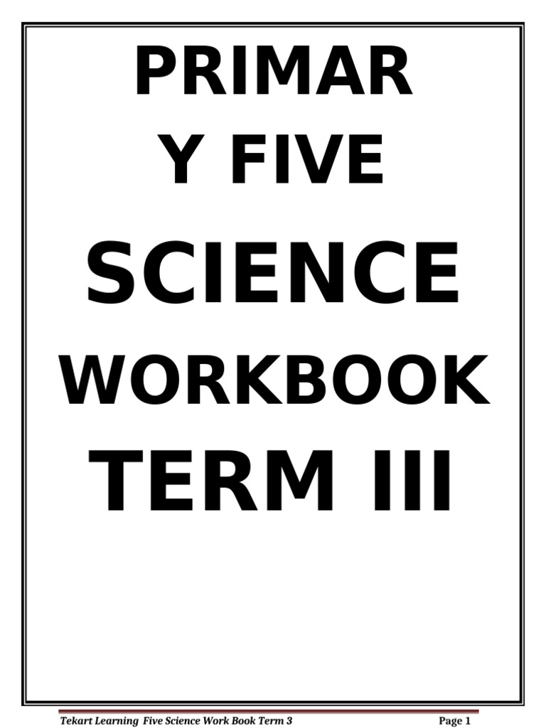p.5 Term 3 Science Work Book | PDF | Pig | Sheep