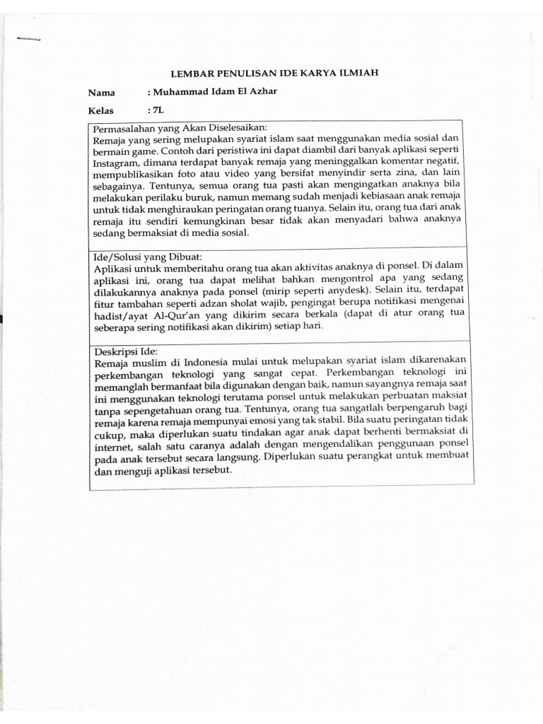 Contoh Mini Proposal 2 | PDF