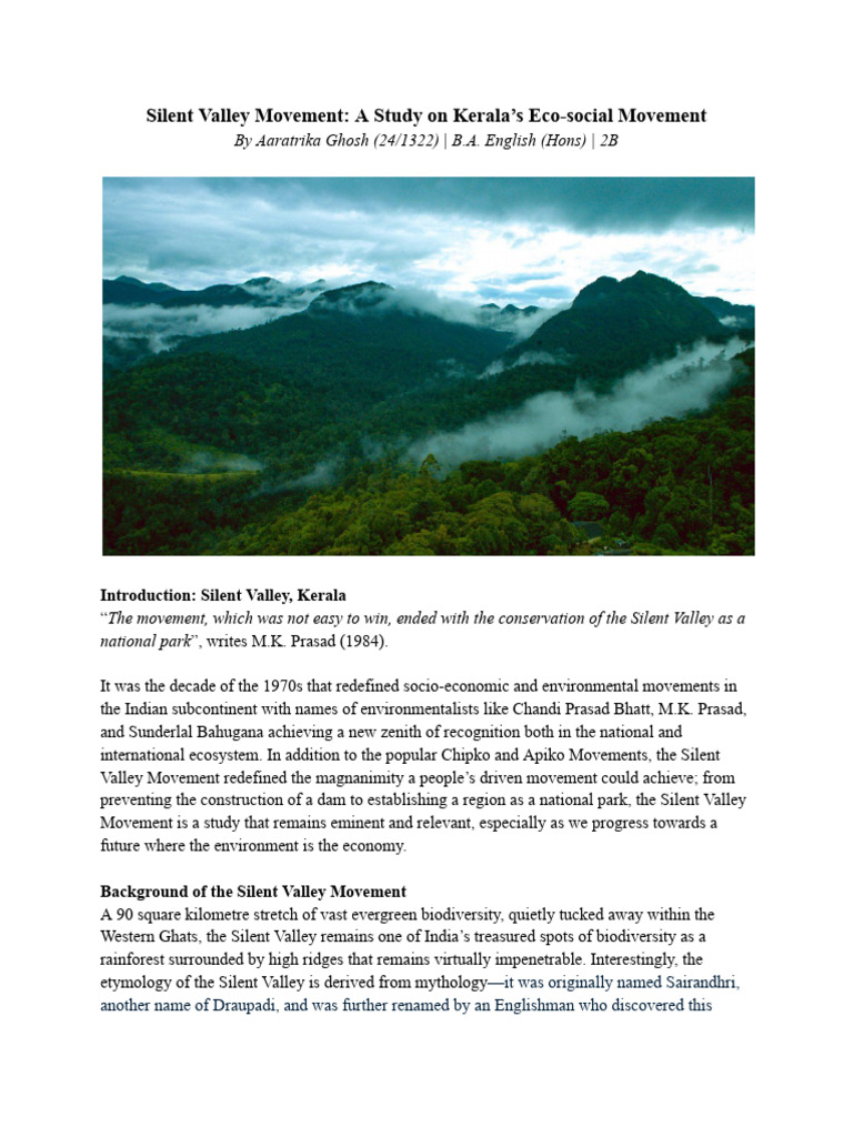 Silent Valley Movement | PDF | Natural Environment