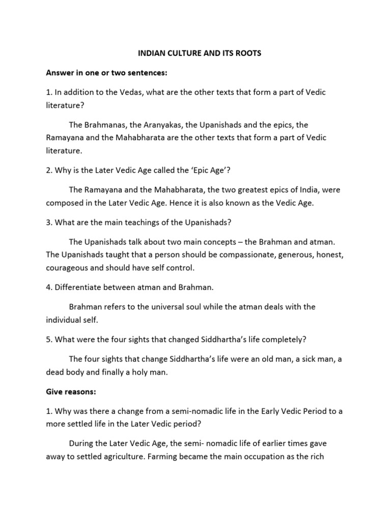 Indian Culture and Its Roots | PDF | Vedas | Brahman