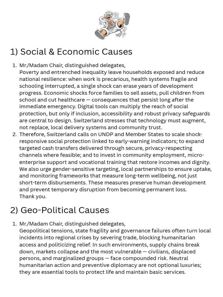 Final speech on moderative caucus | PDF | Psychological Resilience ...