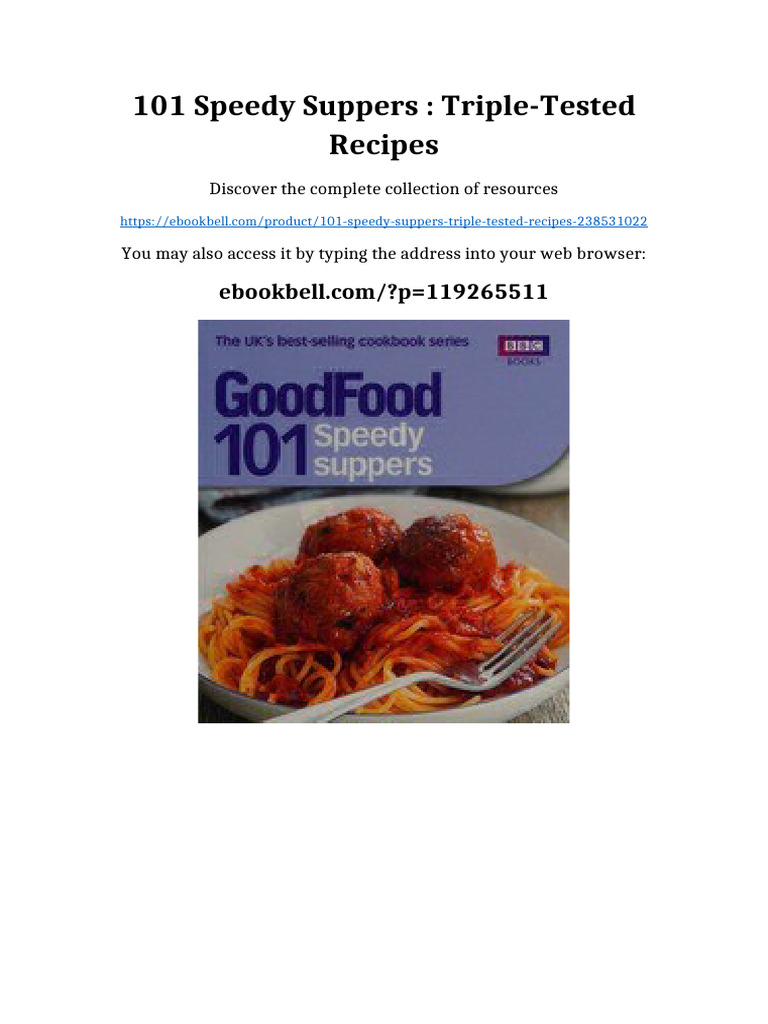 101 speedy suppers : triple-tested recipes available full chapters ...