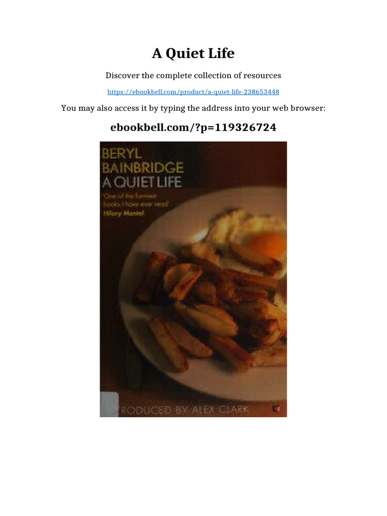 A Quiet Life Latest PDF 2025 | PDF | Thought | Cognition