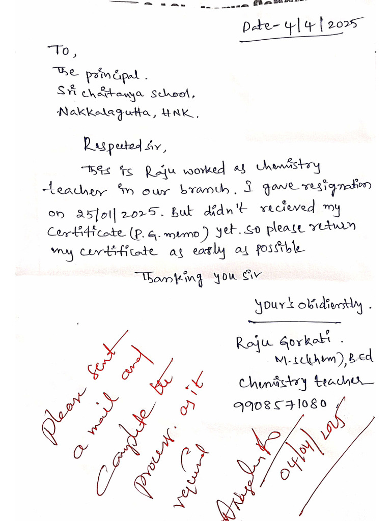 Req.letter | PDF