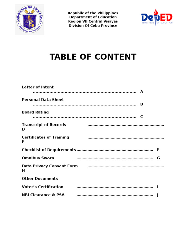 Tableofcontent Ranking | PDF