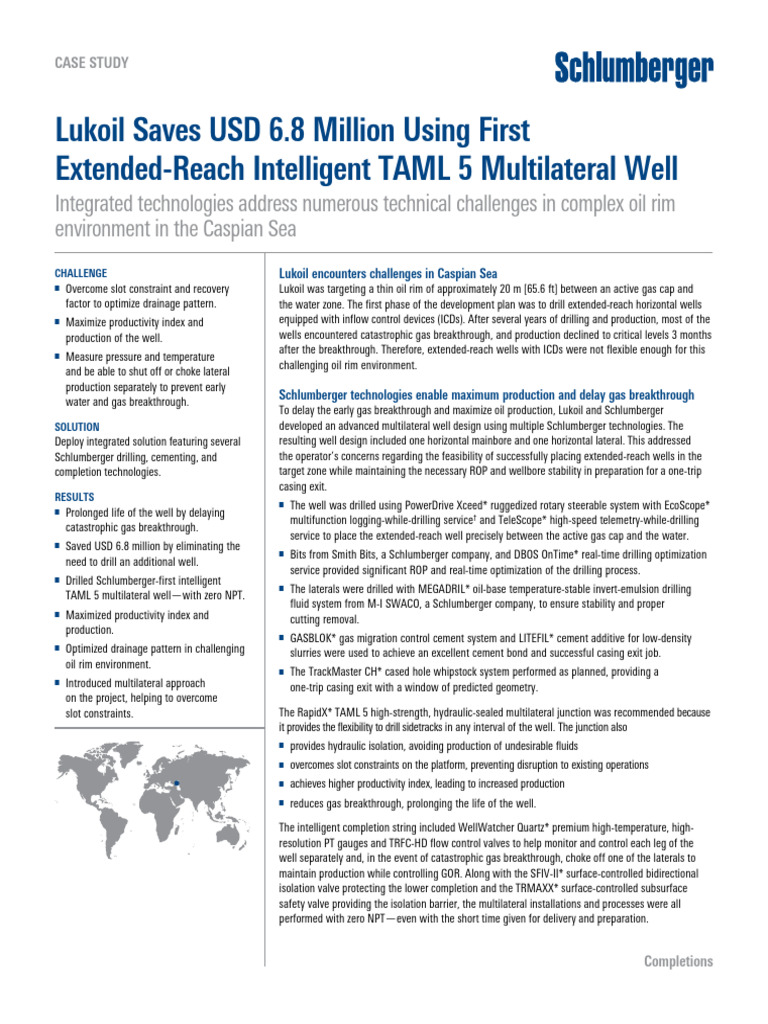 Extended Reach Intelligent Taml 5 Multilateral Cs | PDF | Casing (Borehole)