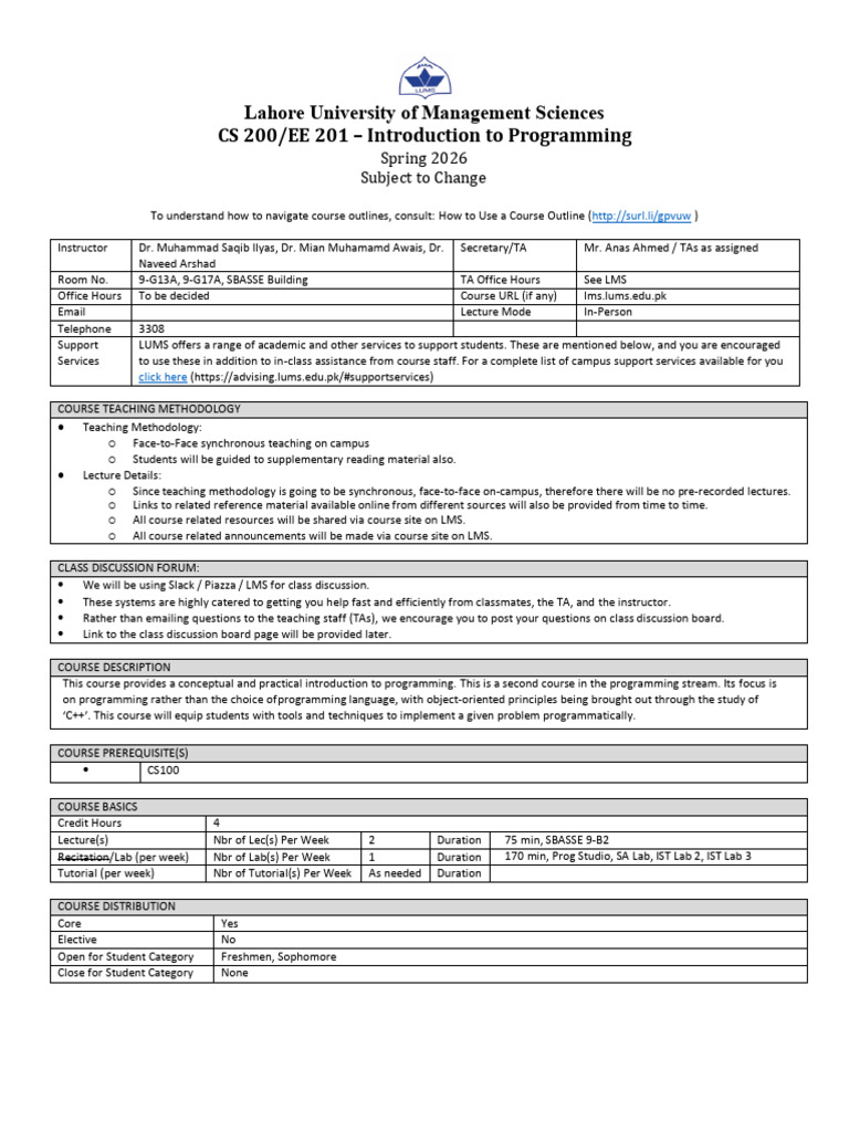 CS 200 - EE 201 - Introduction to Programming | PDF | Computer ...