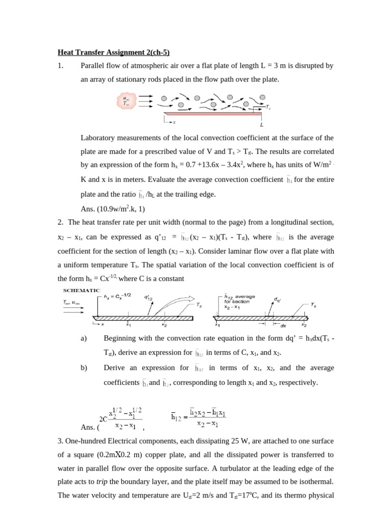 Heat Transfer Assignment 2 | PDF | Heat Transfer | Convection