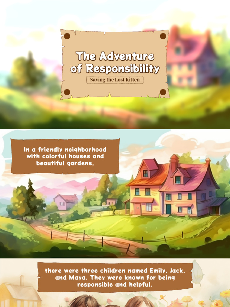 Day 3. the Adventure of Responsibility Saving the Lost Kitten | PDF