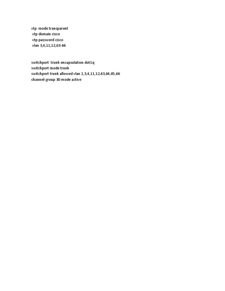 Vtp Mode Transparent Pdf