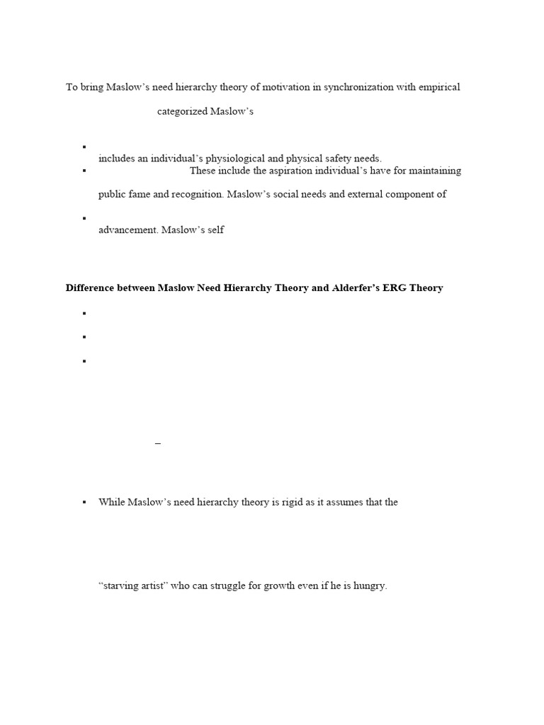ERG Theory of Motivation | PDF | Cognition | Behavioural Sciences