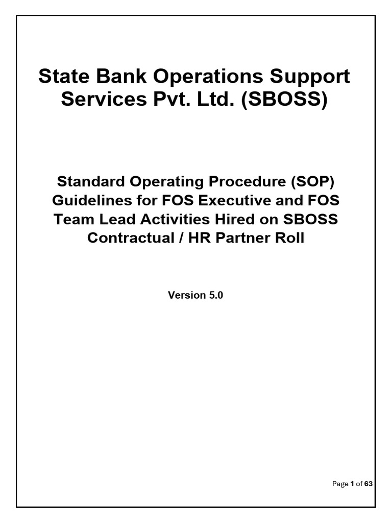 SOP-Off Roll v.5 July2025 | PDF | Business | Financial Services