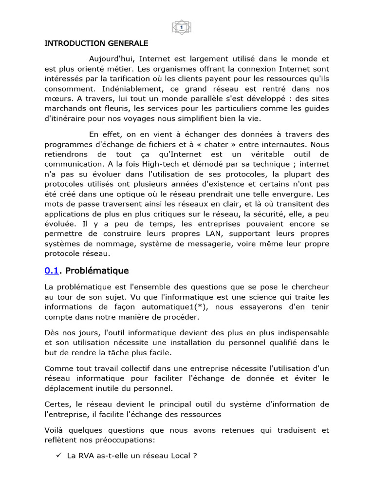 Memoire Informatique de Reseau Ir Henoc 2025 | PDF | Topologie de ...