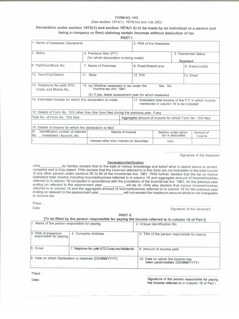 form-15G | PDF