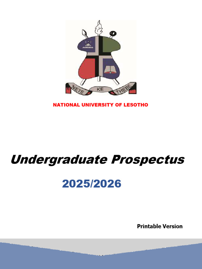 Printable Prospectus 2025 2026 | PDF | Bachelor's Degree | University ...