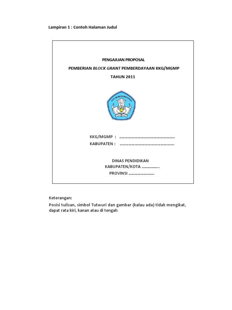 Contoh Format KKG MGMP Kkks Mkks Kkps Mkps | PDF