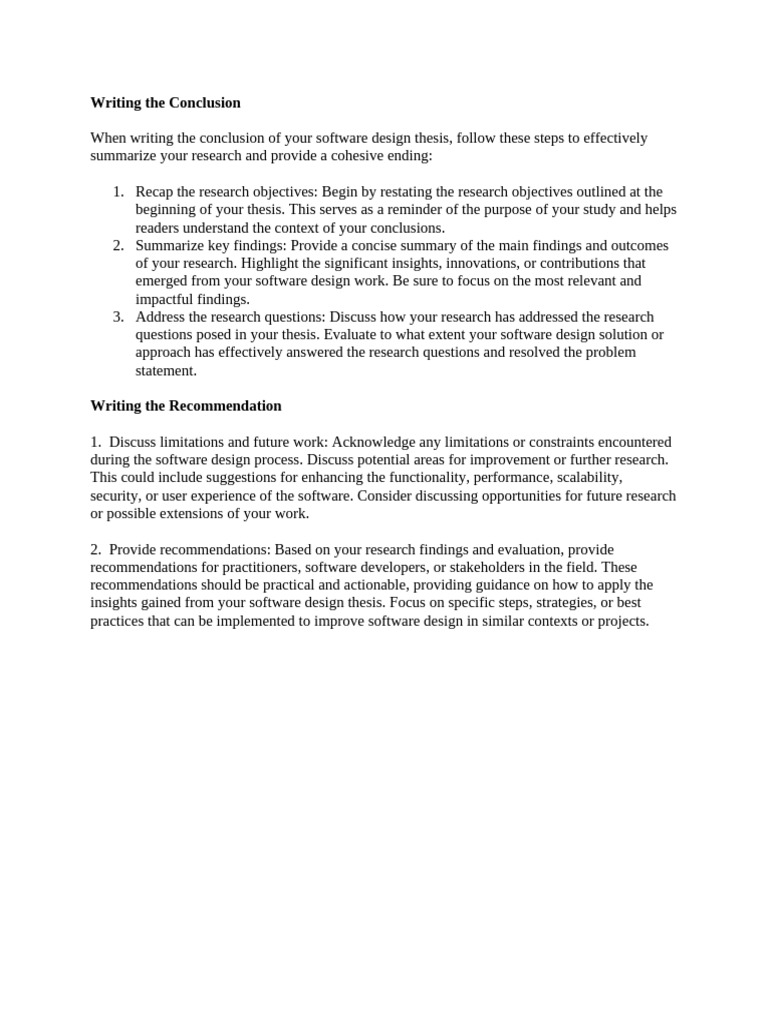 Writing the Conclusion and Recommendation | PDF