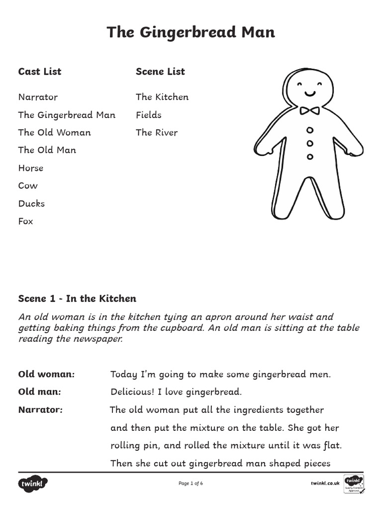 1. the Gingerbread Man Play Script | PDF