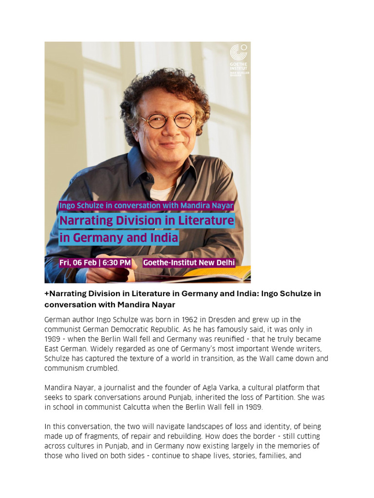 Ingo Schulze in Conversation_06 February 2026 | PDF
