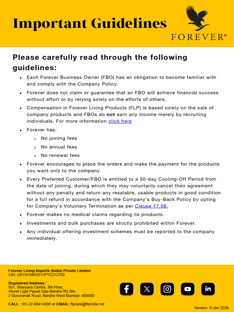 Important Guidelines English Jan2026v2 | PDF