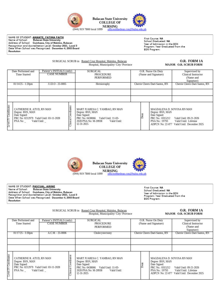 Bulsu Con PRC Cases Form | PDF | Higher Education | Social Programs
