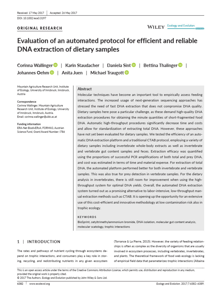 Wallinger - Evaluation of an Automated Protocol for Efficient and ...