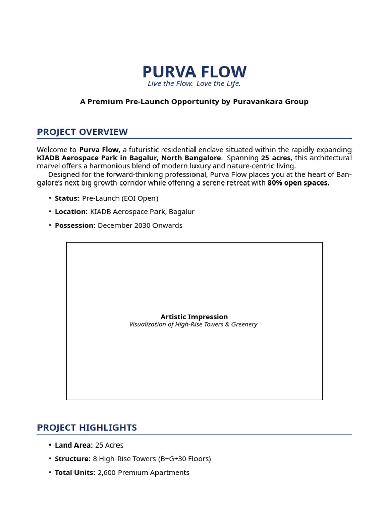 Purva Flow Brochure | PDF