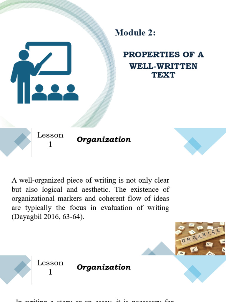 Properties of a Well Written Texts (1) | PDF | Essays | Adverb