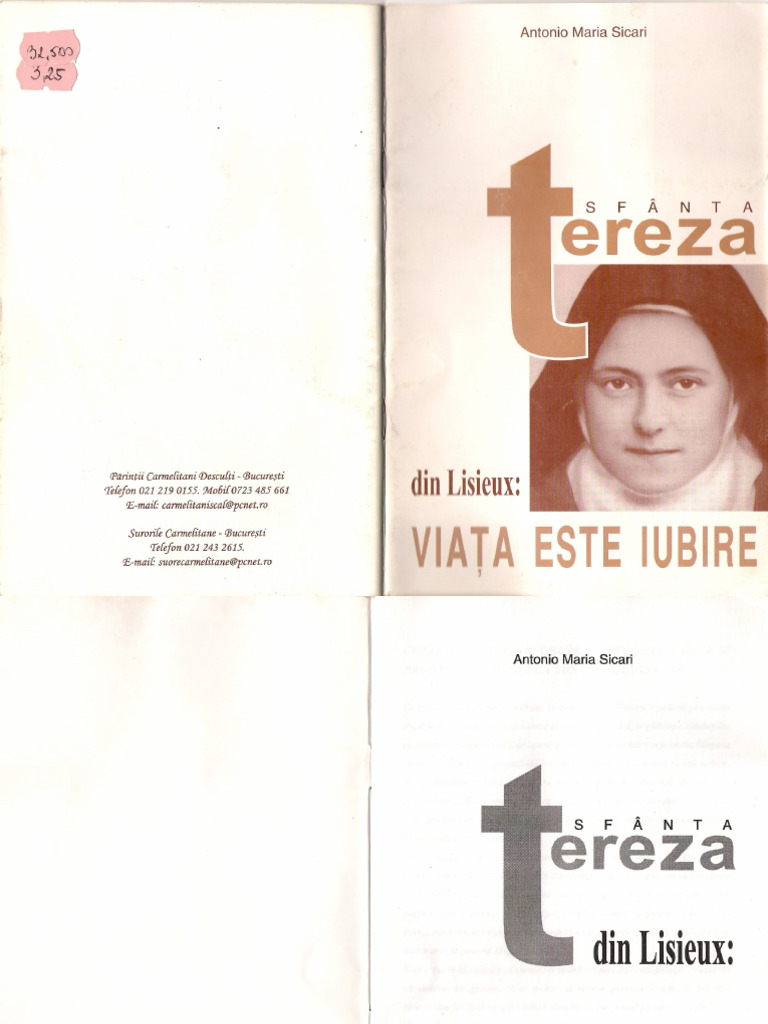 507065281 VIATA ESTE IUBIRE Sfanta Tereza de Lisieux Autor Antonio ...