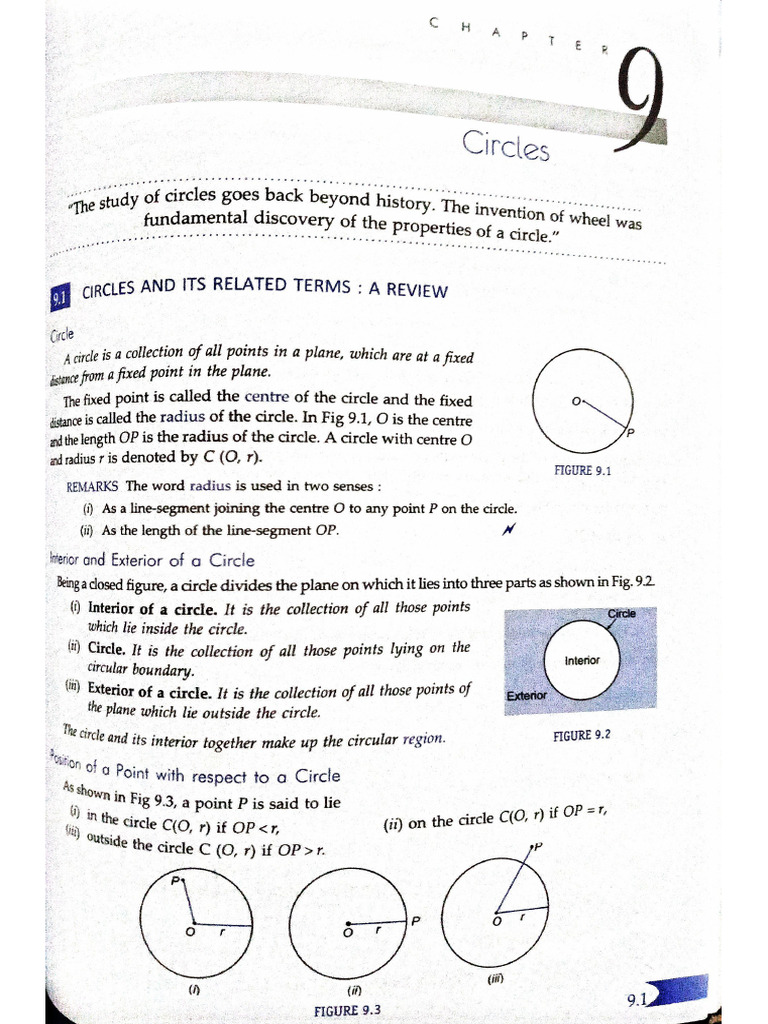 R L Arora Maths Chapter 9 Circle | PDF